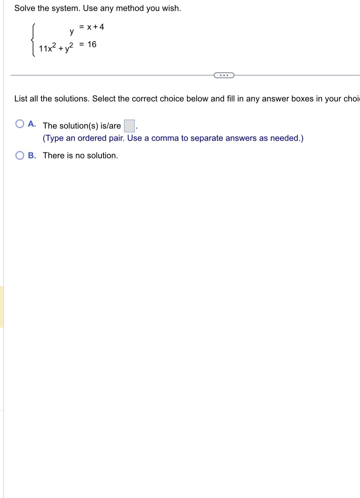 Solved Solve the system. Use any method you | Chegg.com