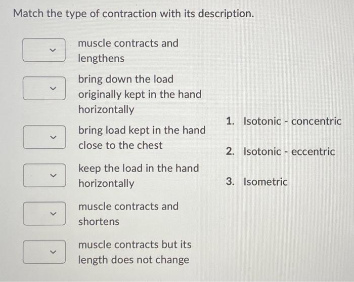 Solved Match the type of contraction with its description. | Chegg.com