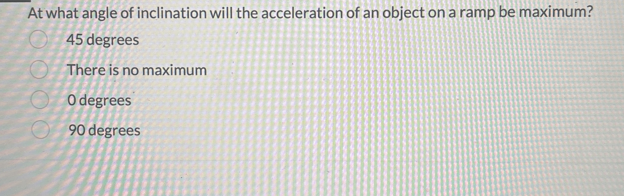 Solved At what angle of inclination will the acceleration of | Chegg.com