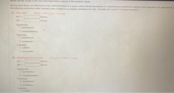 Solved i just cant find delta G and H and its spontaneity | Chegg.com