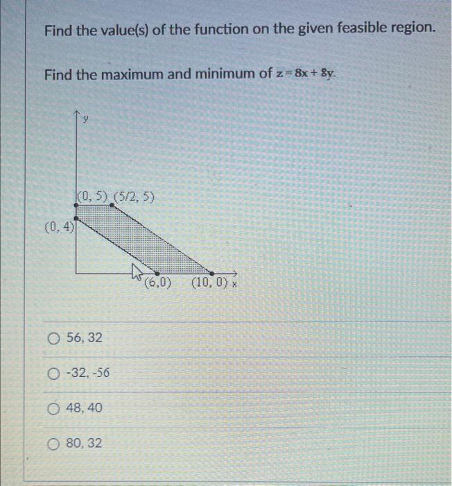 Solved Find the value(s) of the function on the given | Chegg.com Solved Find the value(s) of the function on the given | Chegg.com