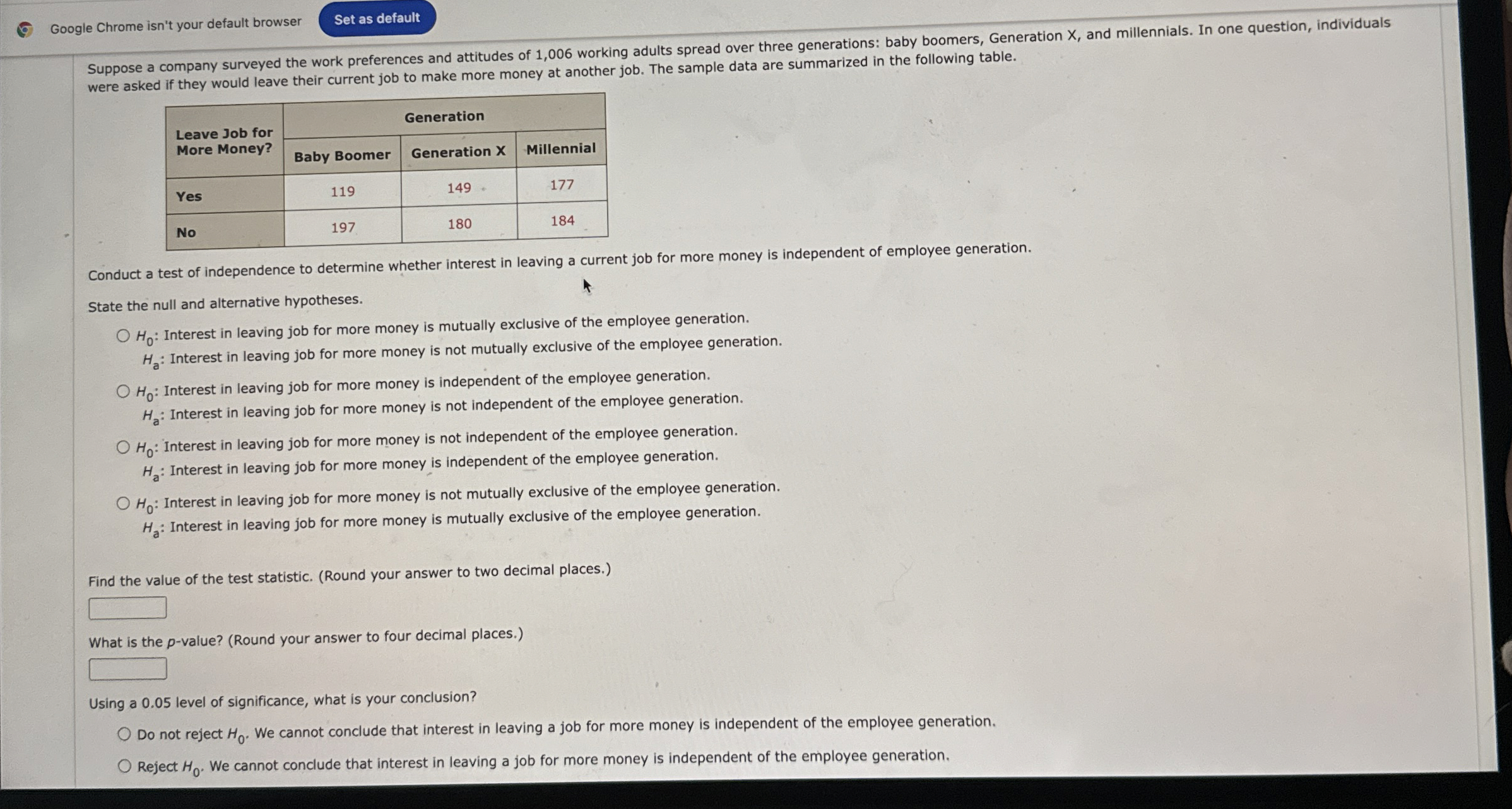 Solved Google Chrome isn't your default browserSuppose a | Chegg.com