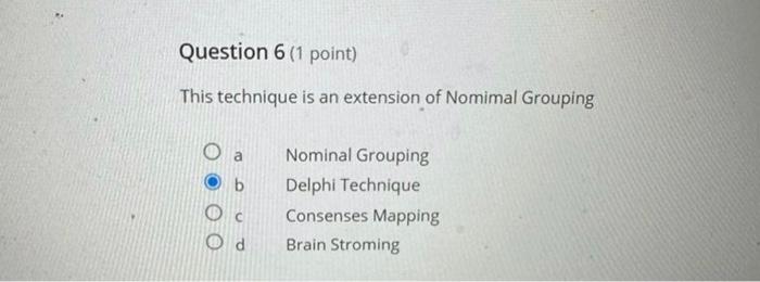 Solved This technique is an extension of Nomimal Grouping a | Chegg.com