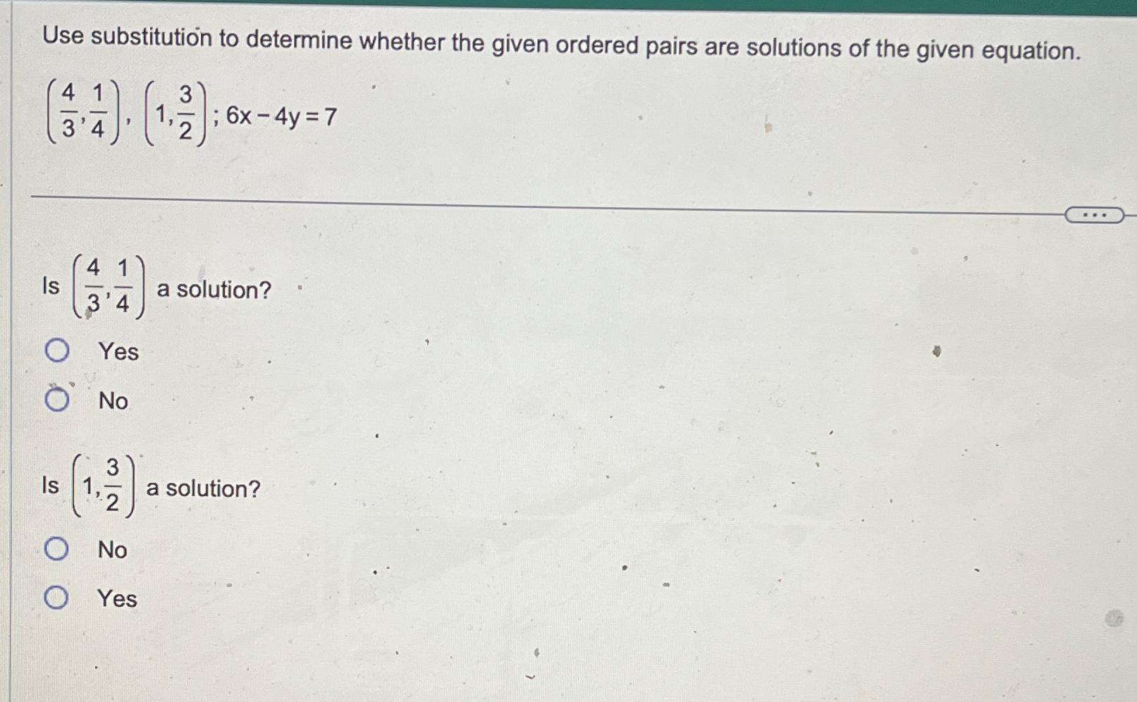 Solved Use substitution to determine whether the given | Chegg.com