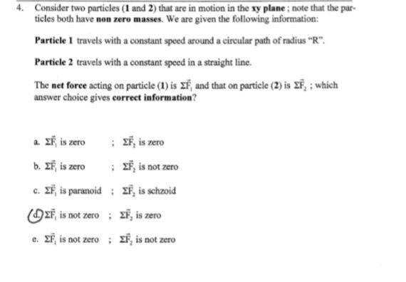 Solved Consider two particles ( 1 and 2 ) that are in motion | Chegg.com