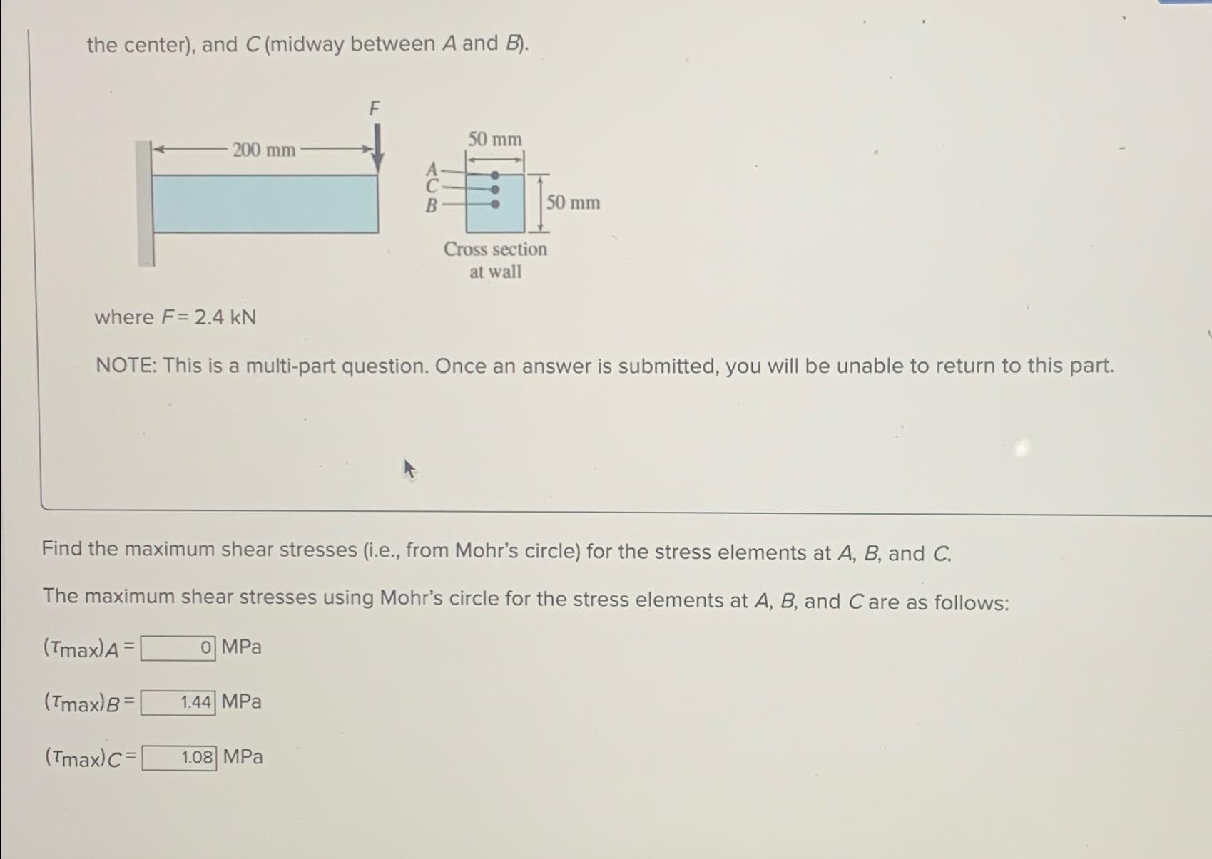 Solved the center), ﻿and C (midway between A and B ).where | Chegg.com