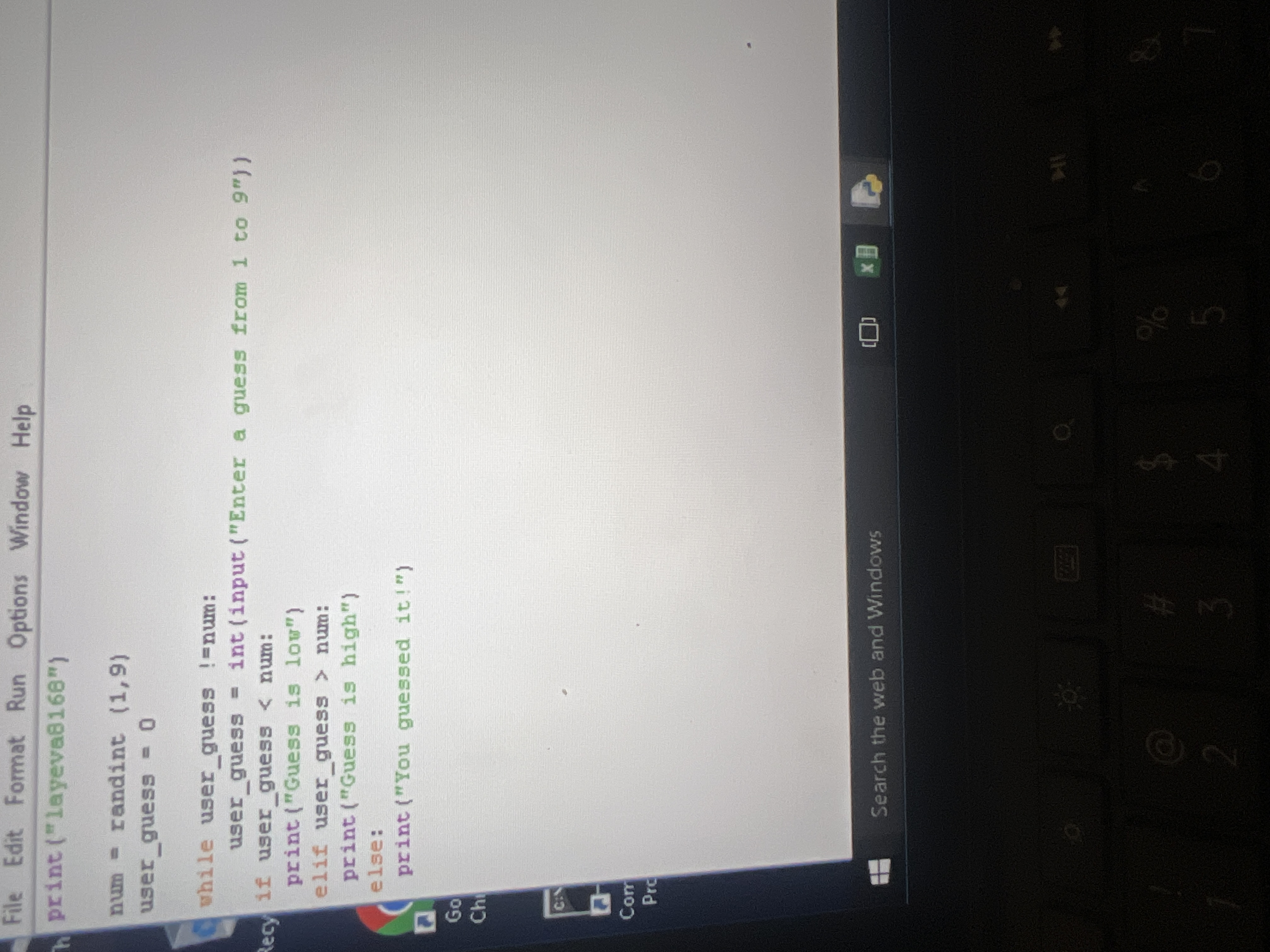 Solved File Edit Format Run Options Window Help | Chegg.com