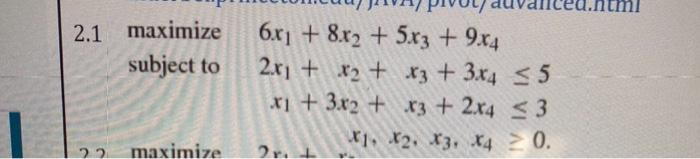 Solved 1. Implement the Simplex method according to the | Chegg.com