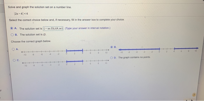 Solved Solve and graph the solution set on a number line. | Chegg.com