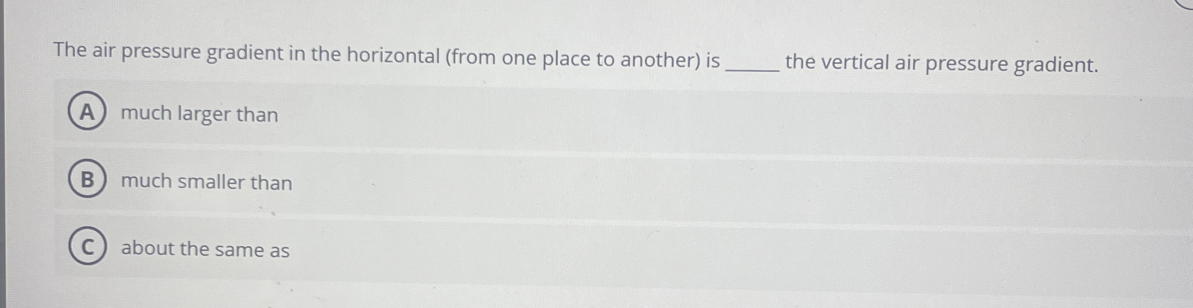 High Quality SOLUTION The air pressure gradient in the horizontal (from one | Chegg.com