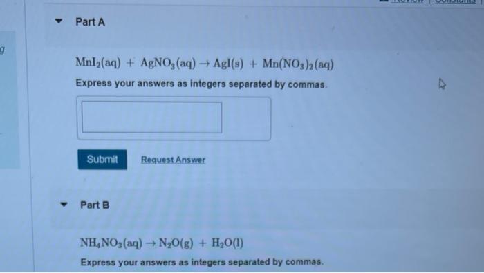Solved MnI2(aq)+AgNO3(aq)→AgI(s)+Mn(NO3)2(aq) Express your | Chegg.com