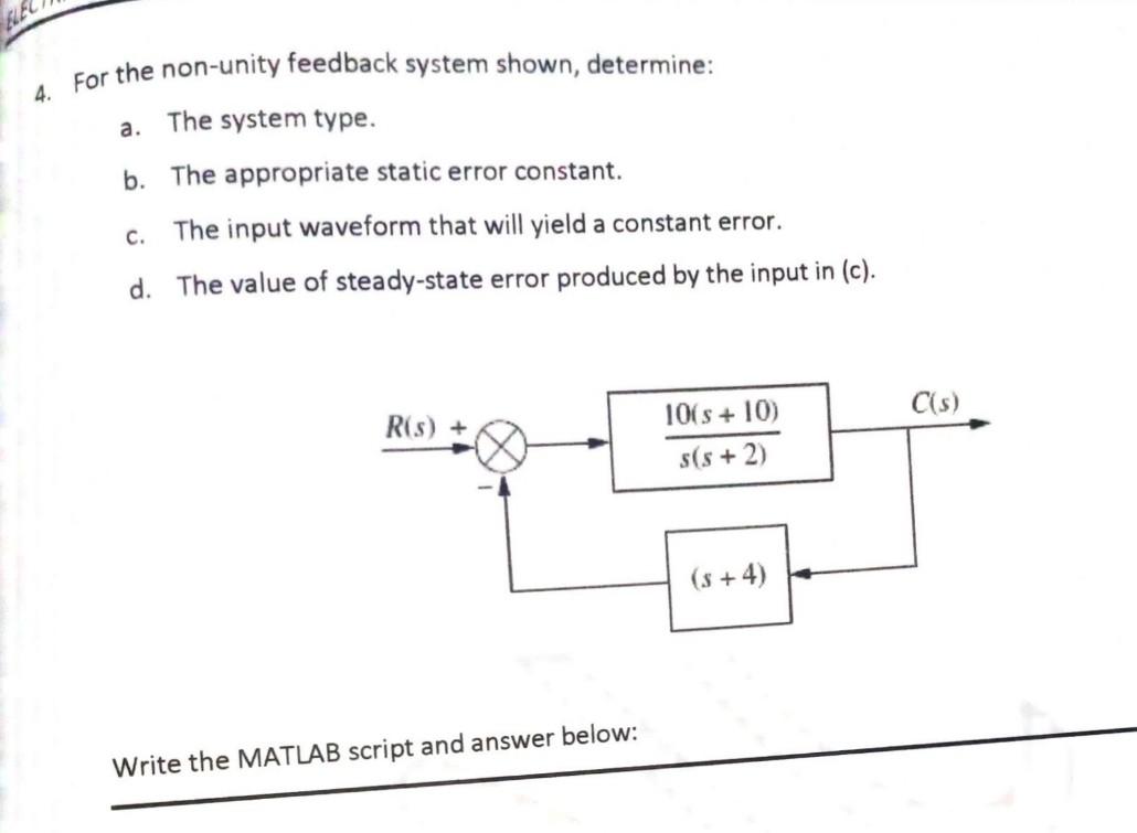 Solved 3. For the system shown, determine: a. Kp,Kv and Ka | Chegg.com
