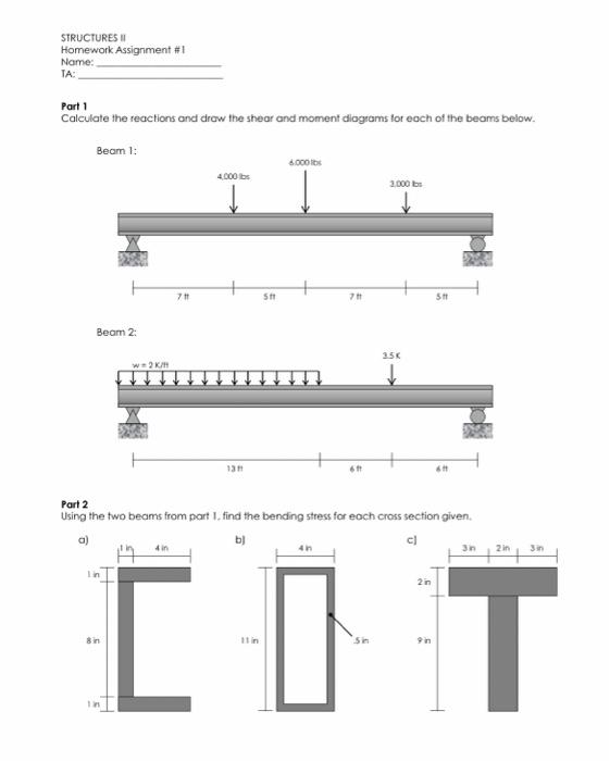 Solved Structures Ii Homework Assignment 1 Name Ta Part 1