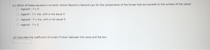 Solved A box slides down a ramp with constant velocity. | Chegg.com