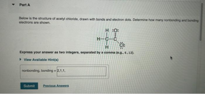 Solved Below is the structure of acetyl chloride, drawn with | Chegg.com