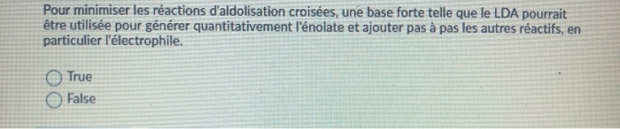 Solved To minimize the crossed aldolisation reactions, a | Chegg.com