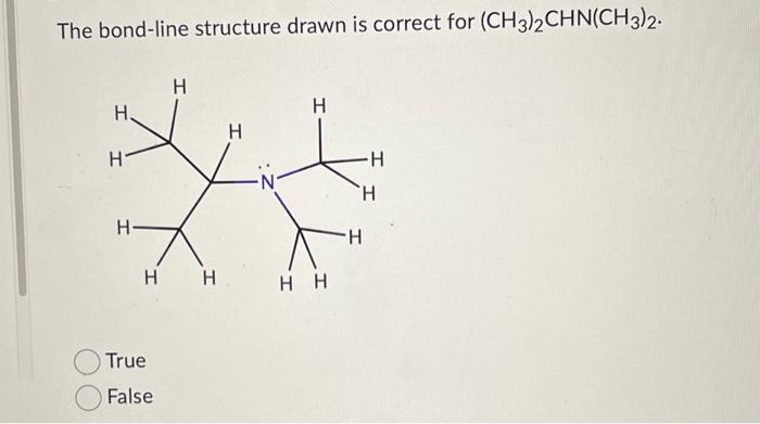 Solved The bond-line structure drawn is correct for | Chegg.com