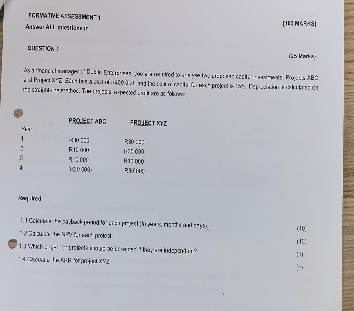 Solved Answer ALL questions in [100 MARKS] QUESTION 1 (25 | Chegg.com