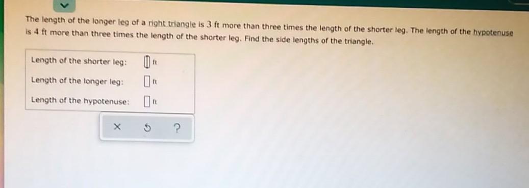 Solved The length of the longer leg of a right triangle is 3 | Chegg.com