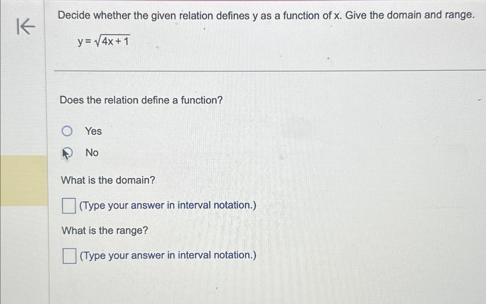 Solved Decide whether the given relation defines y ﻿as a | Chegg.com
