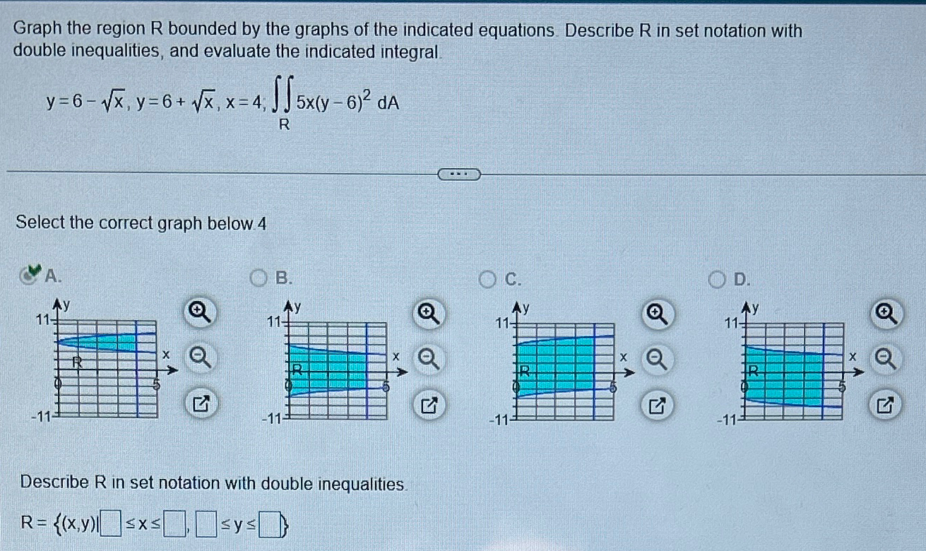 Solved Graph The Region R ﻿bounded By The Graphs Of The 3276