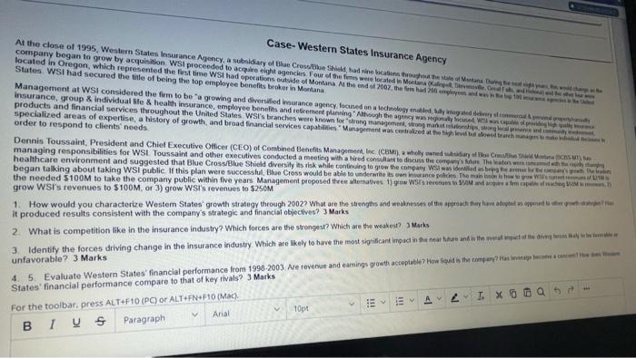 Solved Case-Western States Insurance Agency At the close of | Chegg.com