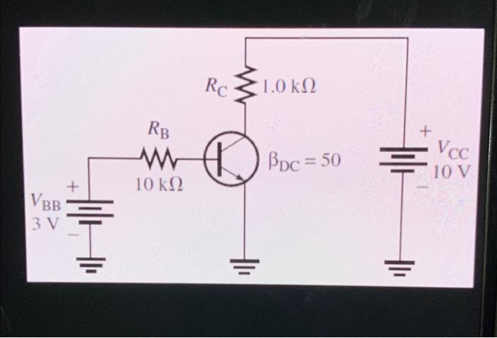 Solved Determine whether or not the transistor in the figure | Chegg.com