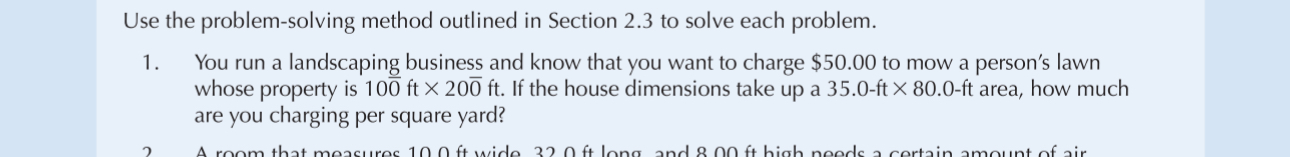 Solved Use the problem-solving method outlined in Section | Chegg.com