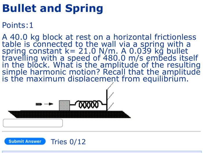 Solved A 40.0 kg block at rest on a horizontal frictionless | Chegg.com