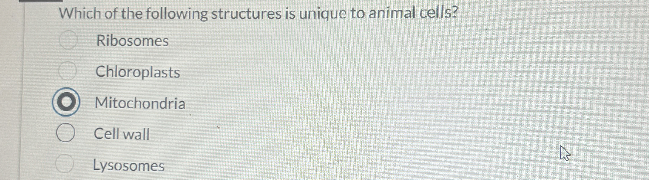 Solved Which of the following structures is unique to animal | Chegg.com