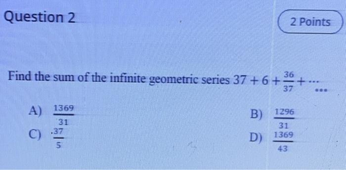 Solved For a geometric sequence, the sum of first four | Chegg.com