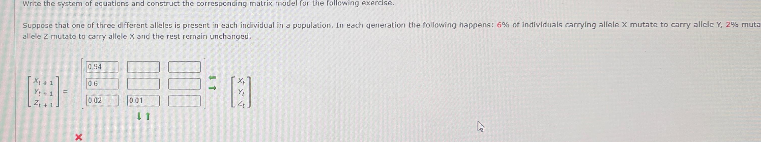 Solved Write the system of equations and construct the | Chegg.com