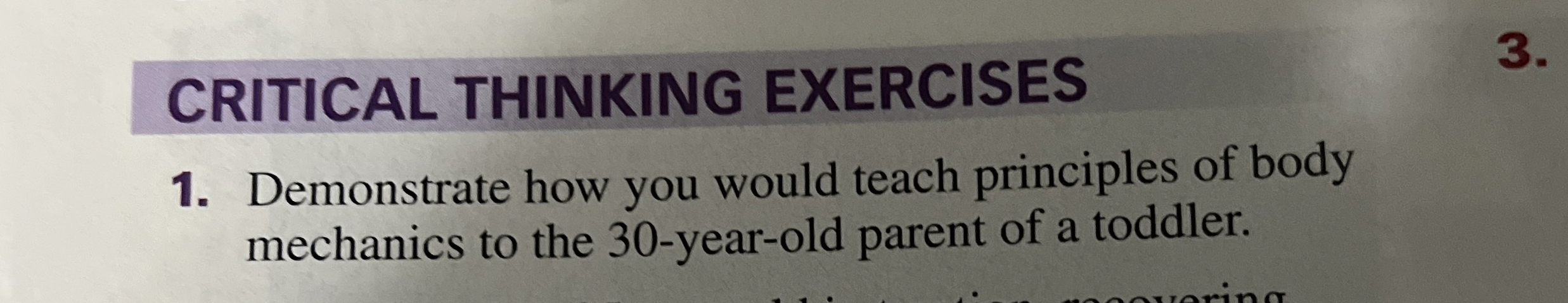 Solved CRITICAL THINKING EXERCISESDemonstrate how you would | Chegg.com