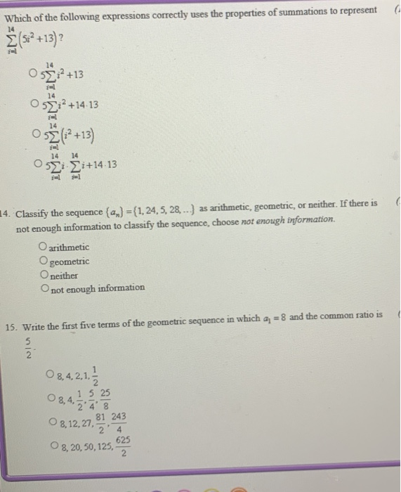Solved Which of the following expressions correctly uses the | Chegg.com