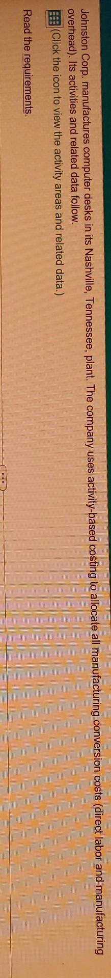 Solved MARIELLE Johnston Corp. manufactures computer desks | Chegg.com