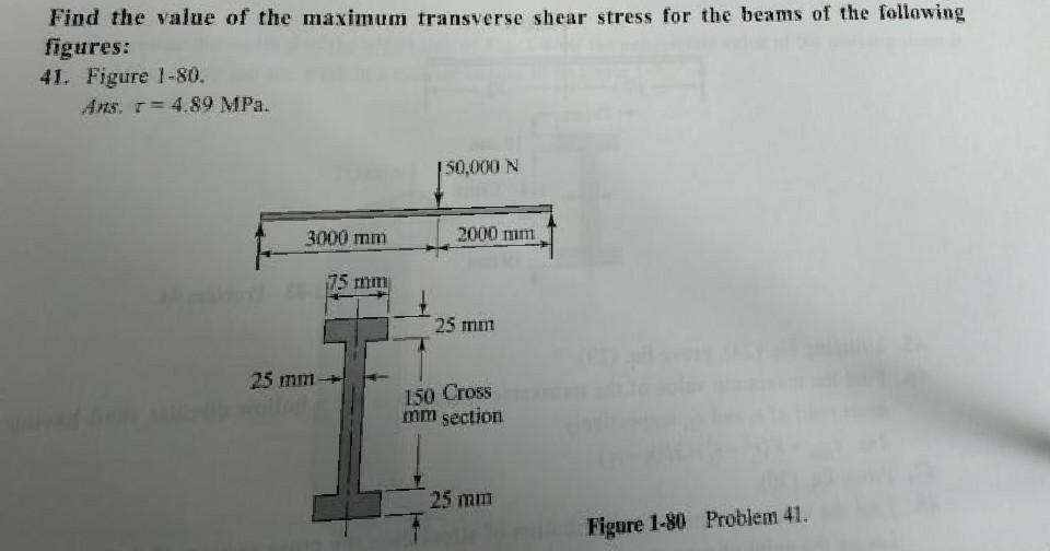Solved Find the value of the maximum transverse shear stress | Chegg.com