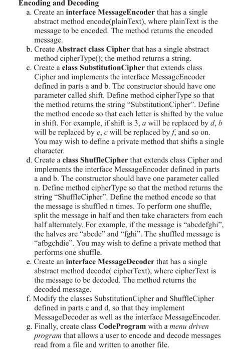 Solved please code in java. There should be 6 .java files in | Chegg.com