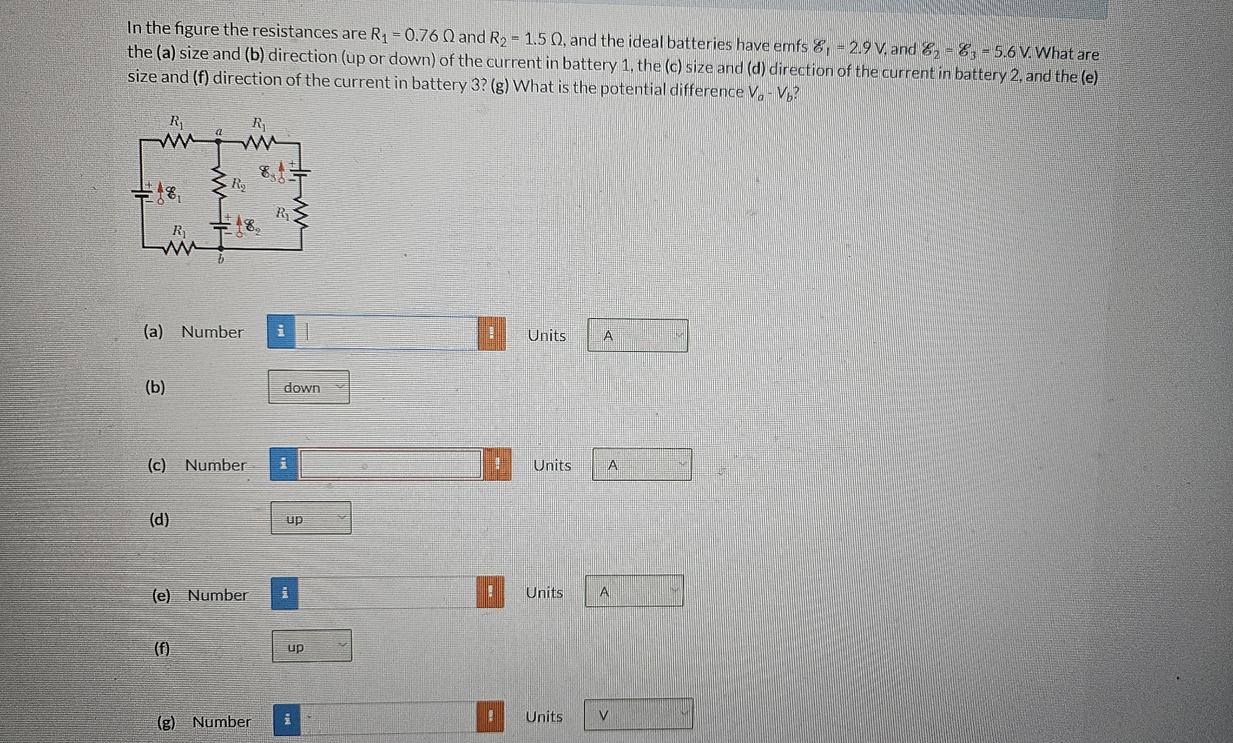 Solved In the figure the resistances are R1=0.76Ω ﻿and | Chegg.com