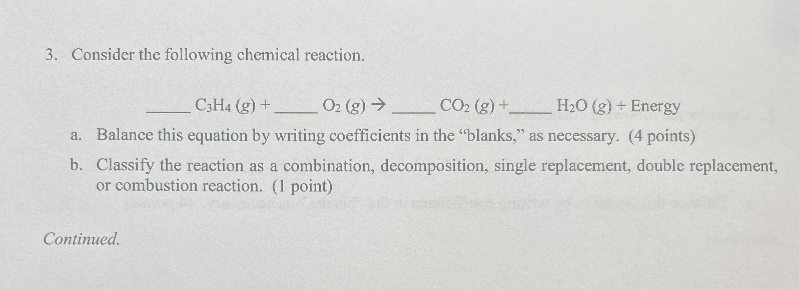 Solved Consider the following chemical reaction. | Chegg.com