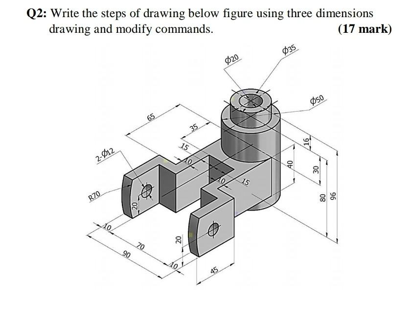 Solved Q2: Write the steps of drawing below figure using | Chegg.com