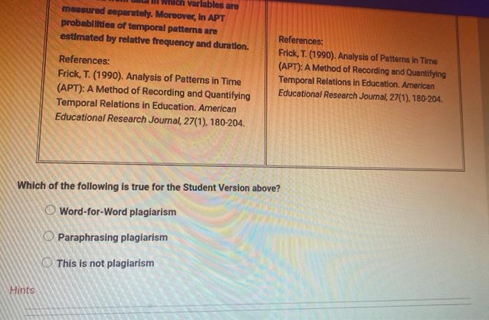 Solved Original Source Material Student Version APT was | Chegg.com