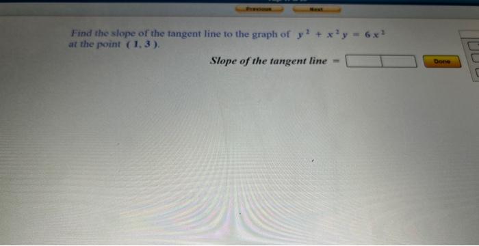 Solved Find the slope of the tangent line to the graph of | Chegg.com