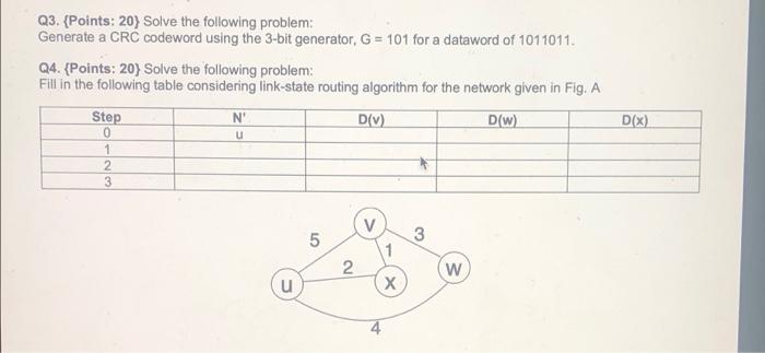 Solved Q3. (Points: 20) Solve the following problem: | Chegg.com