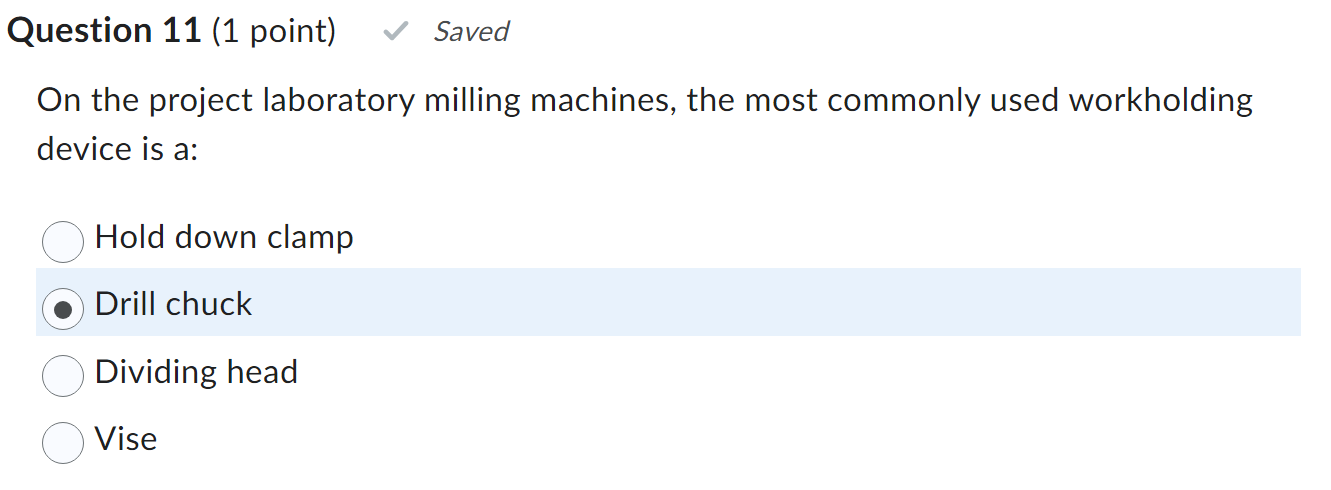 Solved Question 11 (1 ﻿point)On the project laboratory | Chegg.com