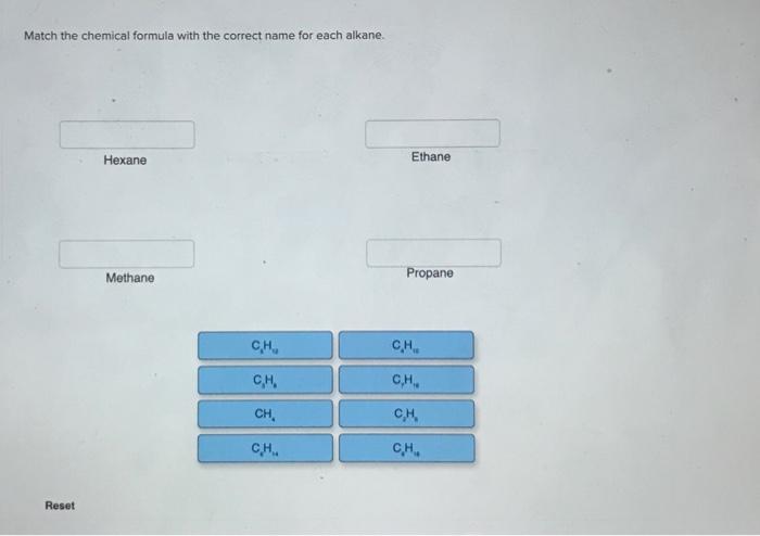 Solved Match the chemical formula with the correct name for | Chegg.com