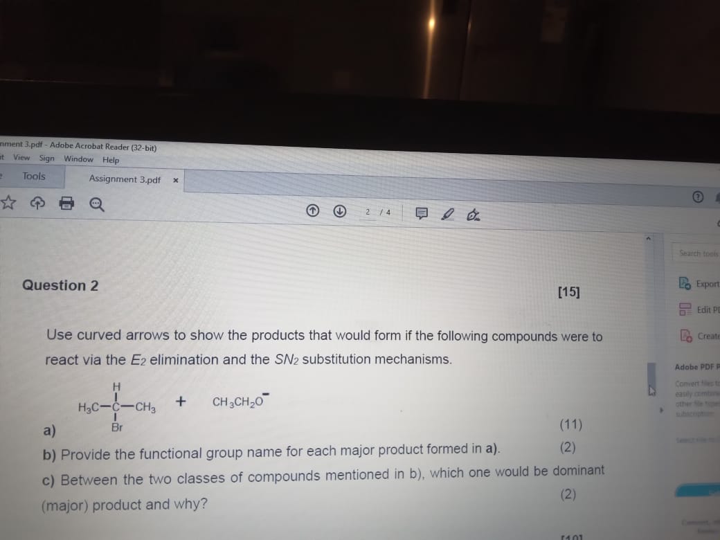 Solved Question 2Use curved arrows to show the products that | Chegg.com