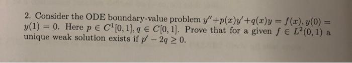 Solved 2. Consider the ODE boundary-value problem | Chegg.com