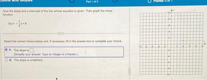 Solved Give the slope and y-intercept of the line whose | Chegg.com