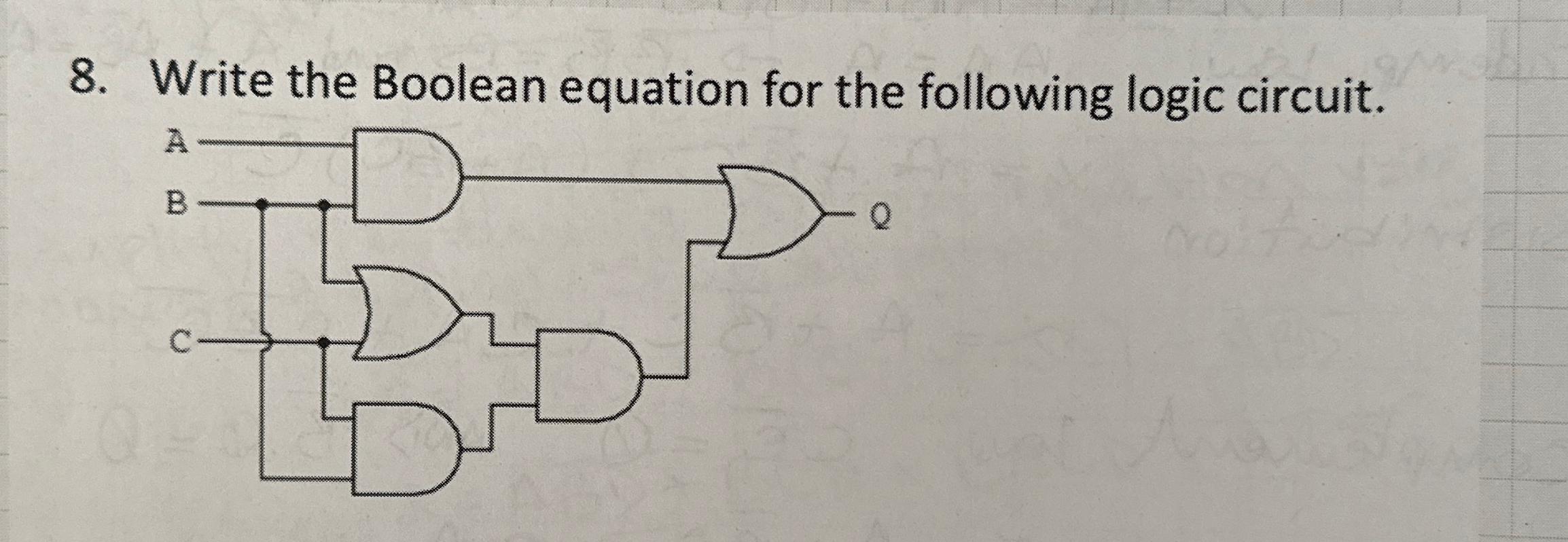 Solved Write the Boolean equation for the following logic | Chegg.com