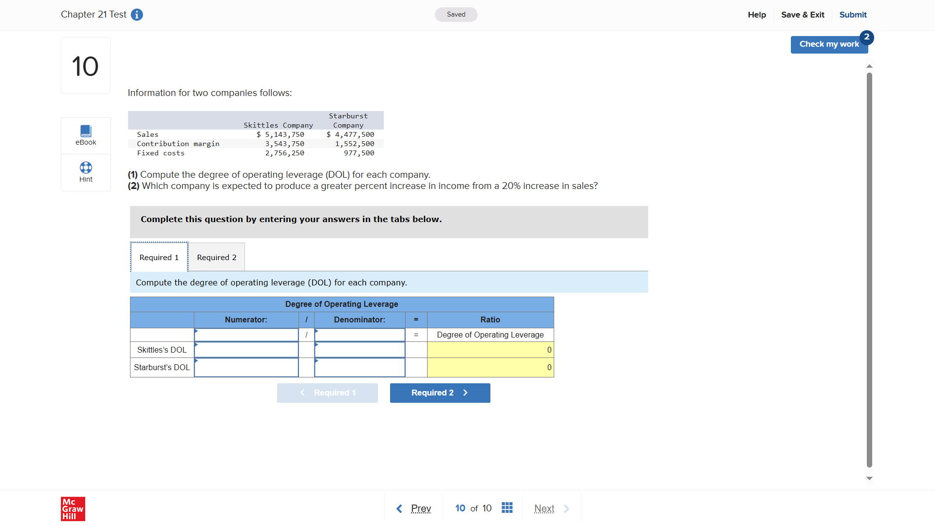 Solved Information for two companies follows:(1) ﻿Compute | Chegg.com
